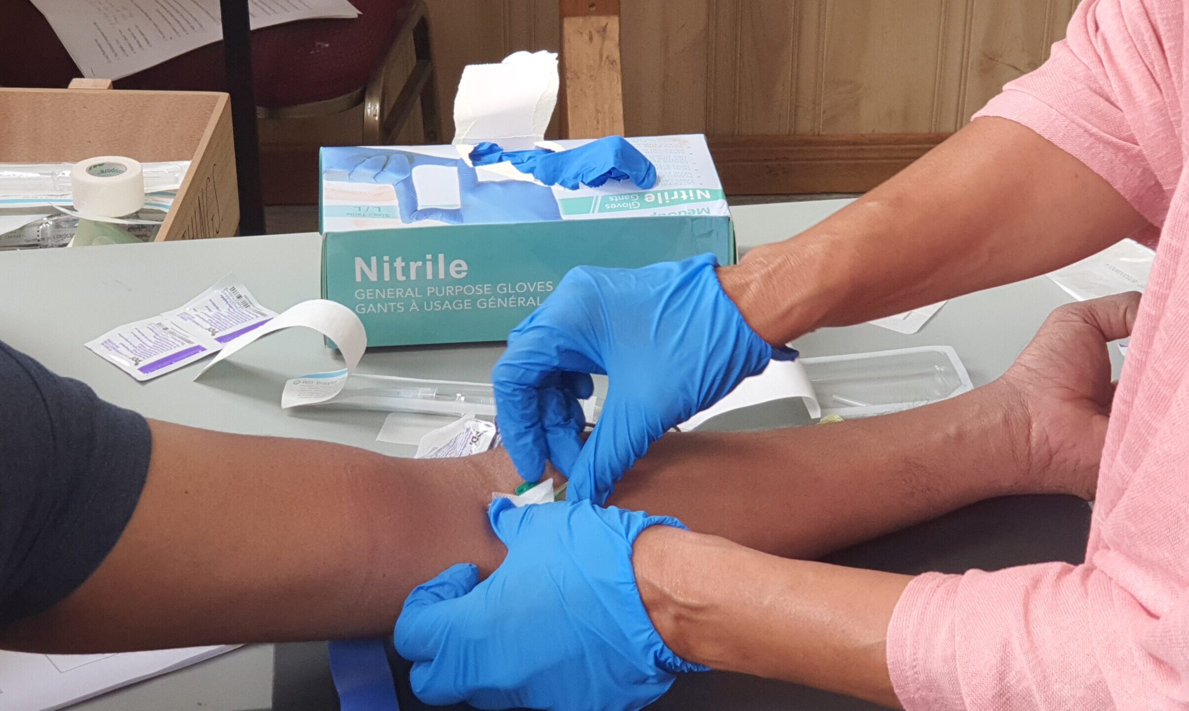 Phlebotomy Intravenous Subcutaneous Infusion. One Touch